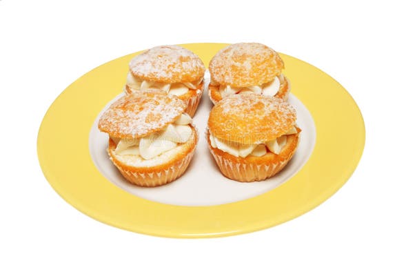 Butterfly buns on plate stock photo. Image of isolated - 7122928