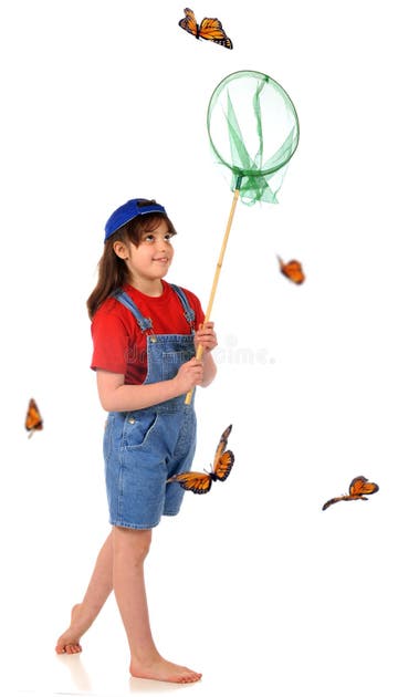 Butterfly Catcher stock photo. Image of blue, smiling - 8833154