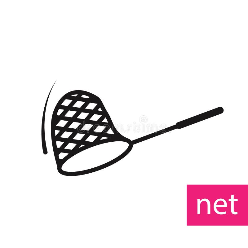 Butterfly Catching Net Icon Design. Vector Stock Vector - Illustration ...