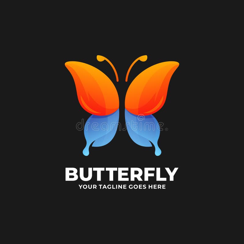 Butterfly logo design stock vector. Illustration of insect - 269238223