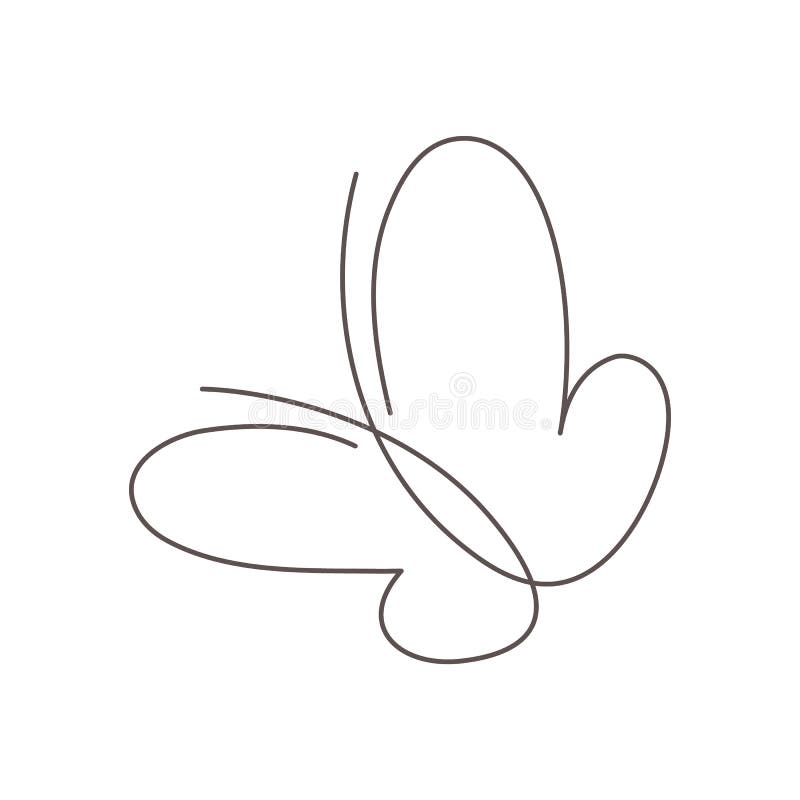 Butterfly Continuous Line Vector Illustration. Butter Fly Made with ... Butterfly Continuous Line Vector Illustration. Butter Fly Made with ...