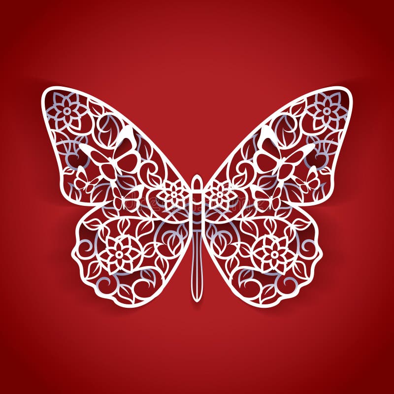 Butterfly Cutout. Vector Illustration Decorative Design Stock Vector ...