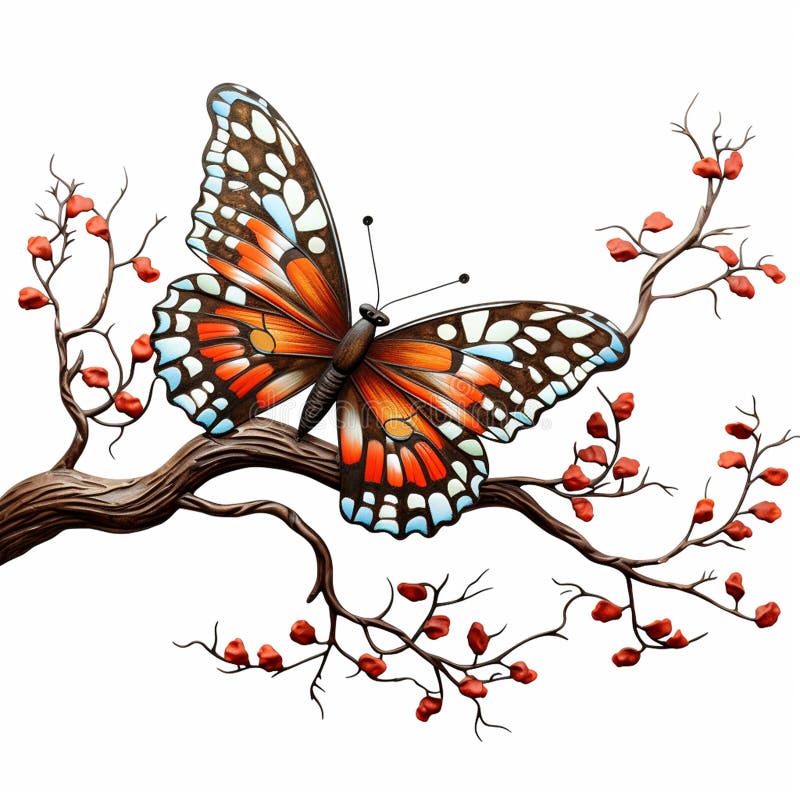 Butterfly Elegance a Symbol of Grace and Refinement Stock Illustration ...
