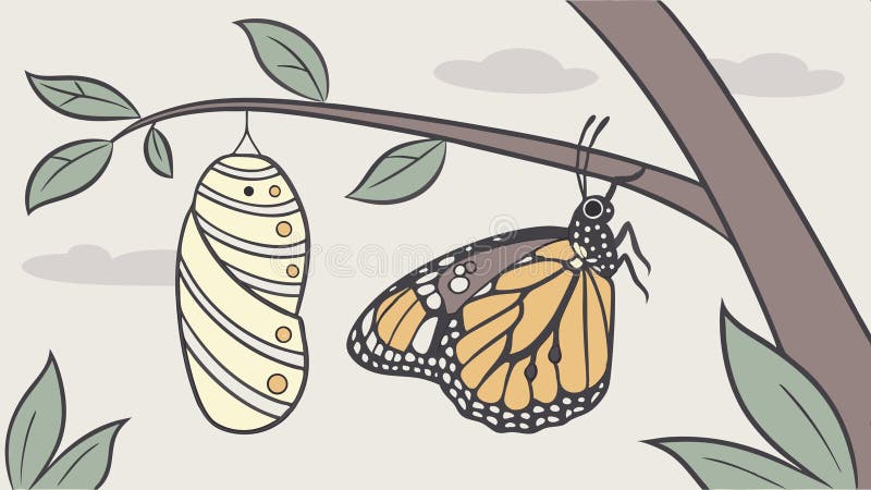 Butterfly Emerging from Cocoon, Transformation and New Beginnings ...