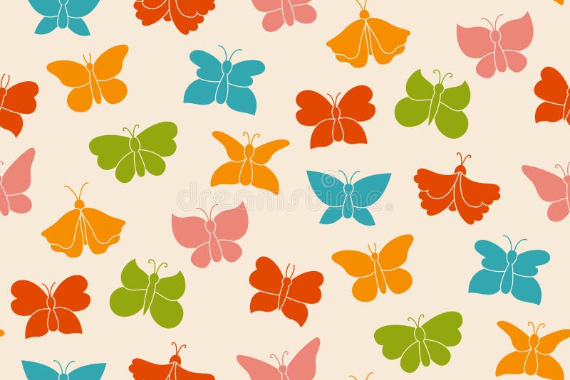 Butterfly Exotic Simple Trend Seamless Pattern Textile Wrapper Wrapper ...