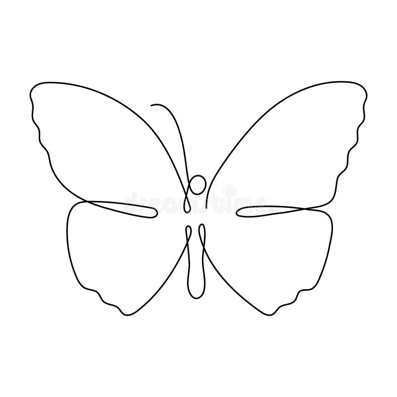 Continuous Line Art Butterfly Stock Illustrations – 1,333 Continuous ...