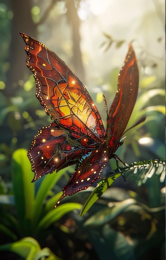 Butterfly in the Forest. Beautiful Butterfly in the Nature Stock ...