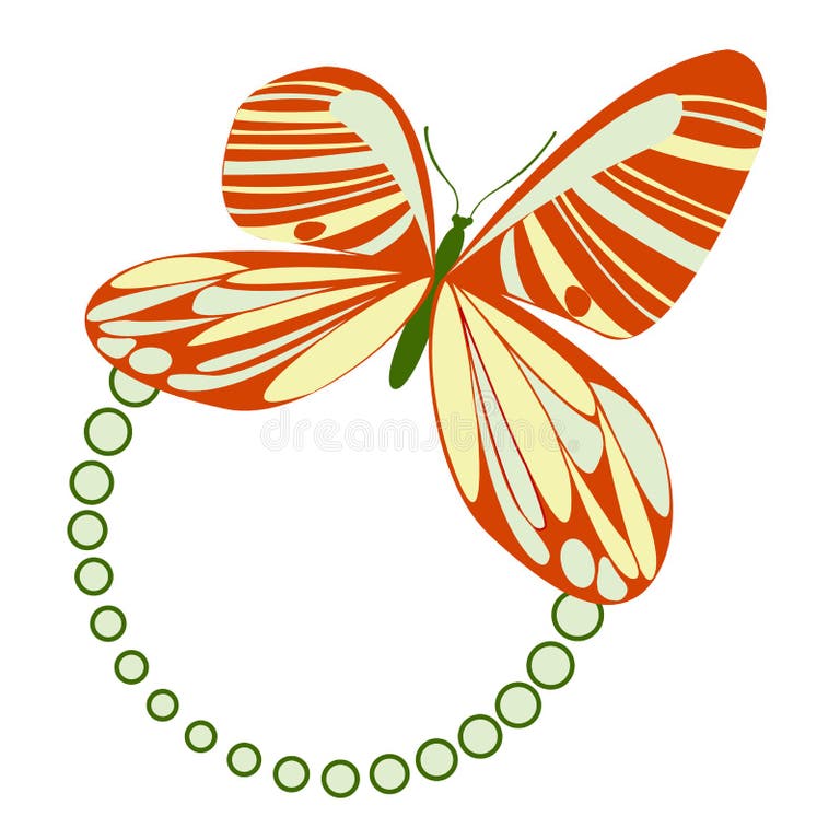 Butterfly Frame Green stock vector. Illustration of abstract - 2677907