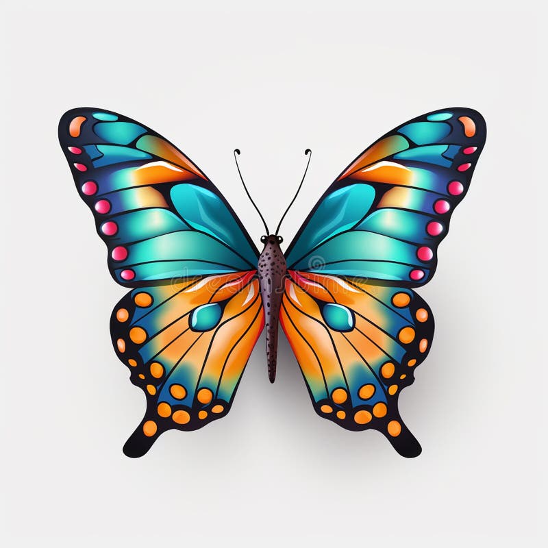 Butterfly Freedom a Symbol of Hope Stock Illustration - Illustration of ...