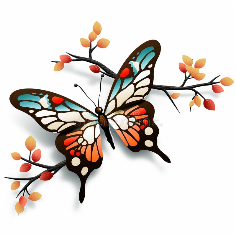 Butterfly Freedom a Symbol of Hope and Possibility Stock Illustration ...