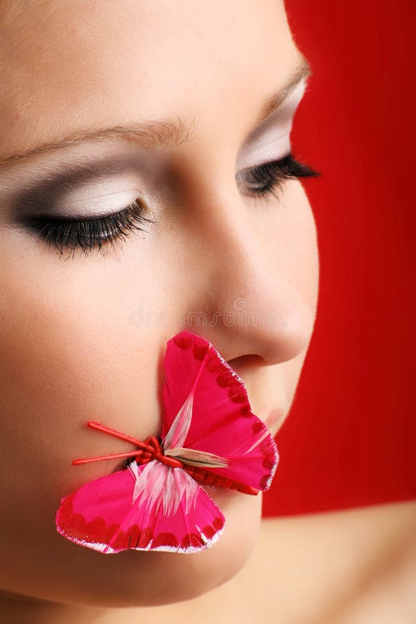 Butterfly girl stock photo. Image of animal, chill, colorful - 3407326