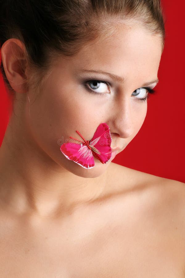 Butterfly girl stock image. Image of coloring, color, lady - 4086023