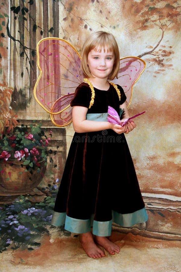 Butterfly Girl Portrait stock photo. Image of sweet, painted - 7003392