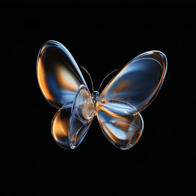 A Butterfly that Has Blue and Orange Colors and Wings that Give Off ...