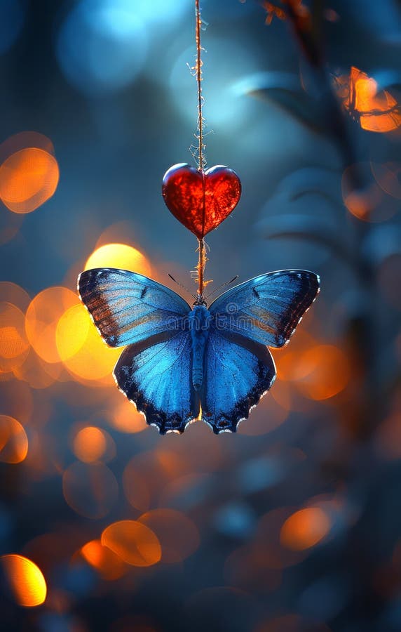 Blue Butterfly Heart Wallpapers
