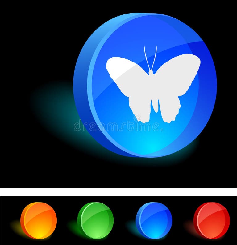 Butterfly Set Icons Blue Circle Stock Illustrations – 119 Butterfly Set ...