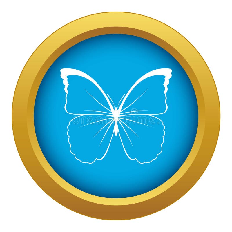 Butterfly Icon Blue Vector Isolated Stock Vector - Illustration of ...