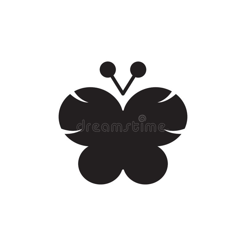 Butterfly Icon in Flat Style Vector for Apps, UI, Websites. Black Icon ...