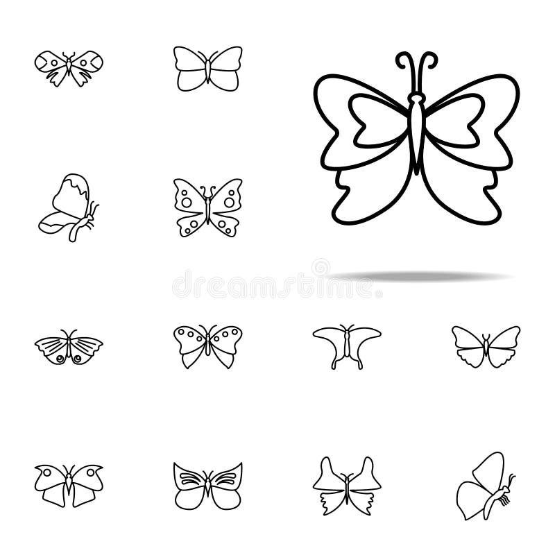 Butterfly Icon. Butterfly Icons Universal Set for Web and Mobile Stock ...