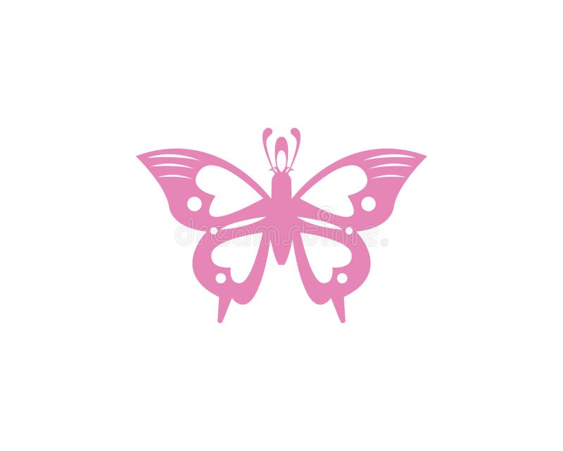 Butterfly Icon and Symbol Template Stock Vector - Illustration of bird ...