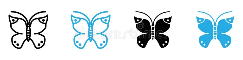 Butterfly Icon Vector Set Collection for Web Stock Vector ...