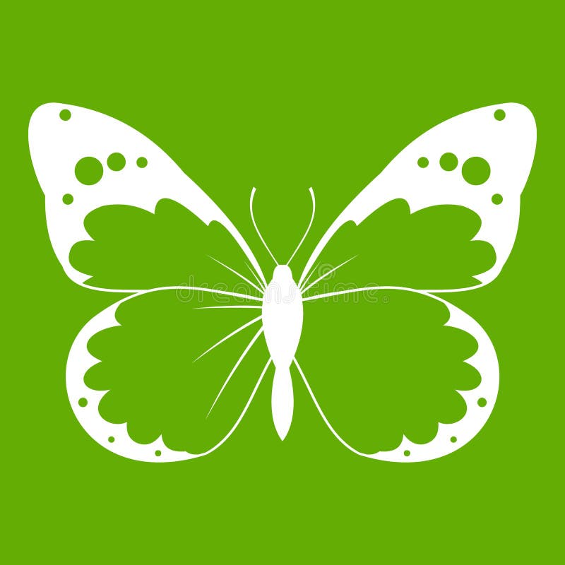 Butterfly icon green stock vector. Illustration of icon - 100524506