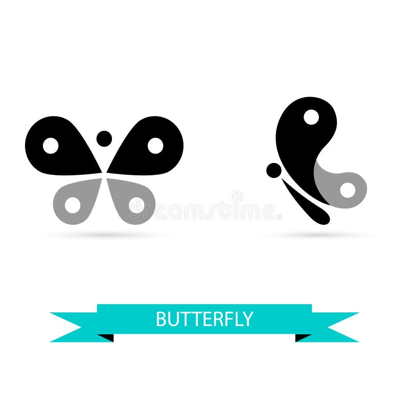 Butterfly Icons, Vector Symbols Stock Vector - Illustration of graphic ...