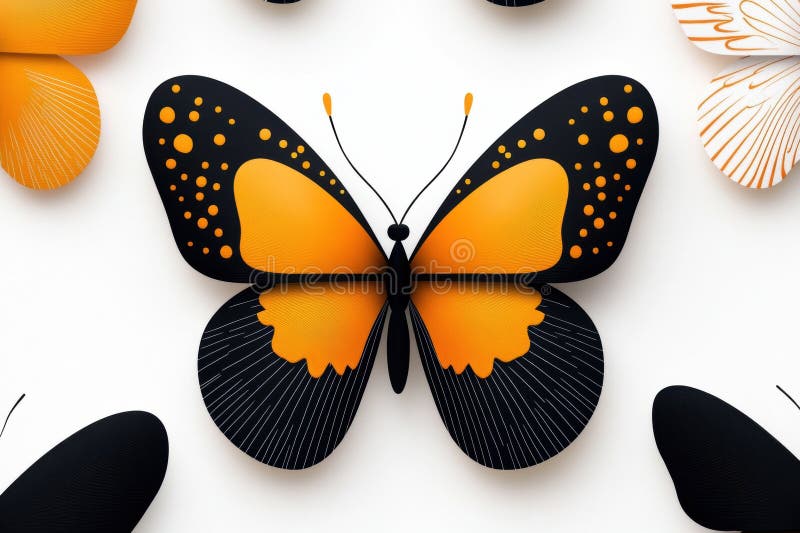 Butterfly Illustrations, Charming Butterfly Clipart with Intricate ...