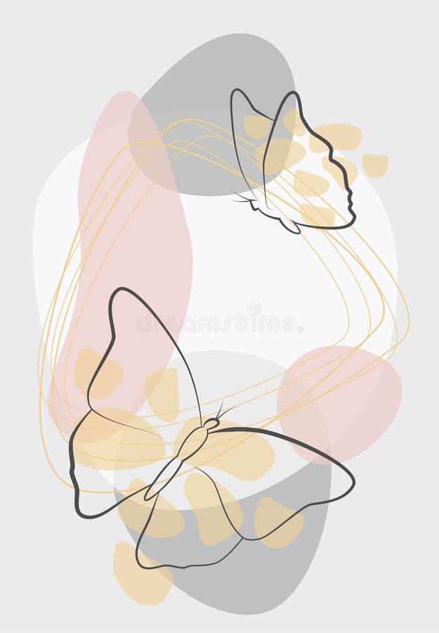 Butterfly Insect Vector Art Line Isolated Doodle Illustration Stock ...