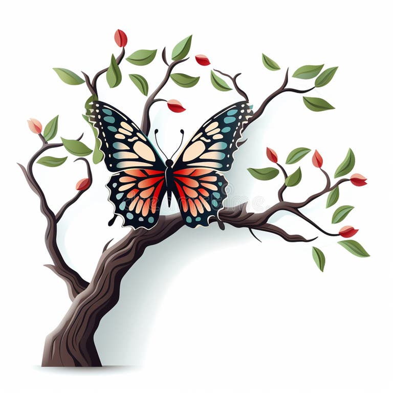 Butterfly Inspiration a Source of Creativity Stock Illustration ...
