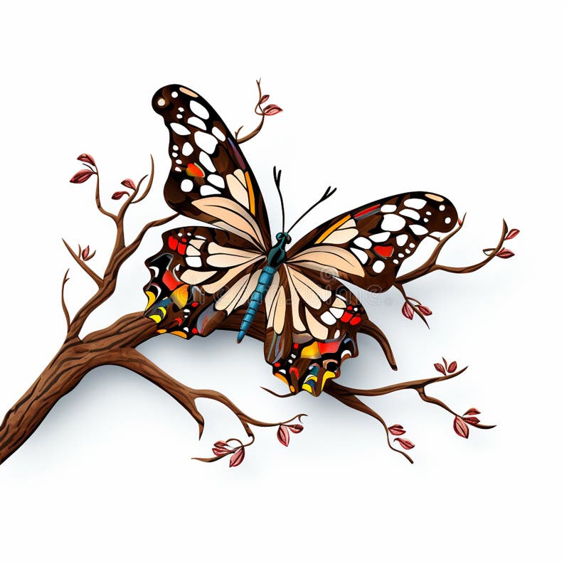 A Butterfly in Its Final Stages of Metamorphosis Its Wings Slowly ...