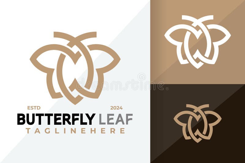 Butterfly Leaf Logo Icon Vector Design Illustration Stock Vector ...