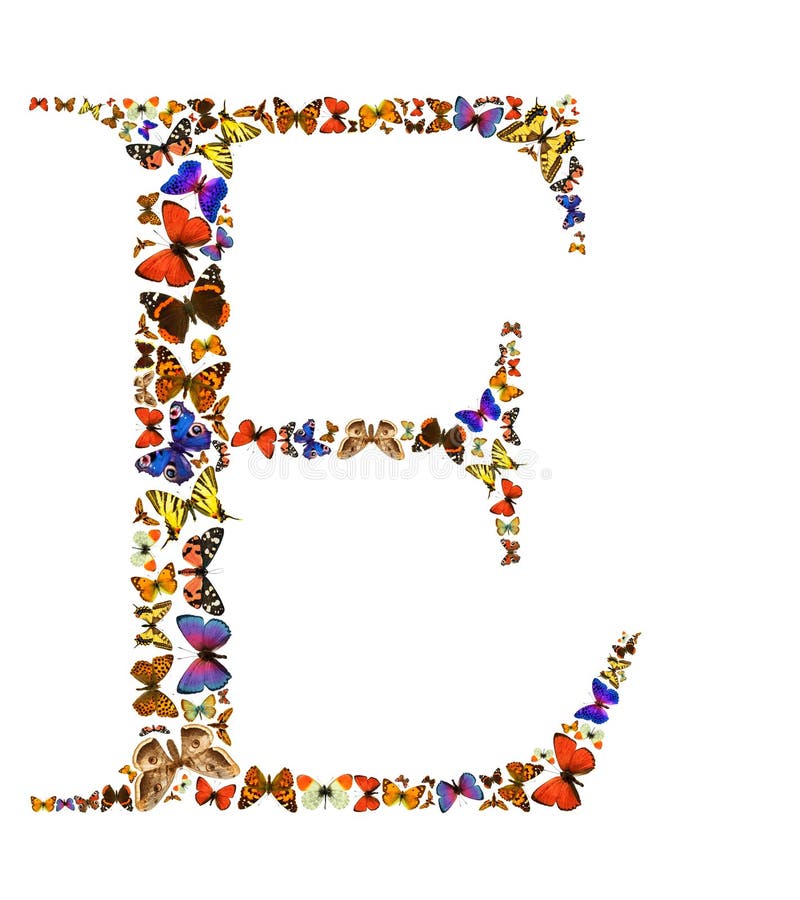 Butterfly letter stock illustration. Illustration of lepidoptera - 23557022