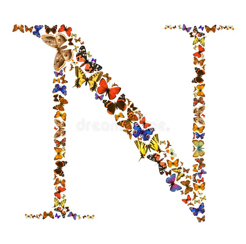 Butterfly letter stock illustration. Illustration of lepidoptera - 23557022