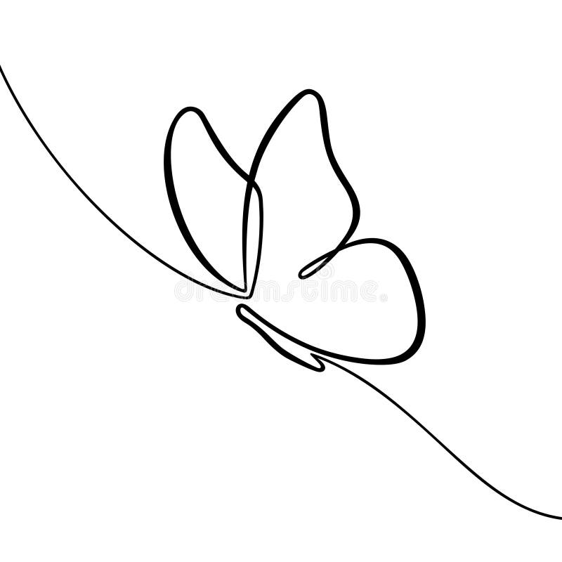 Butterfly line art stock vector. Illustration of simplistic - 257966043