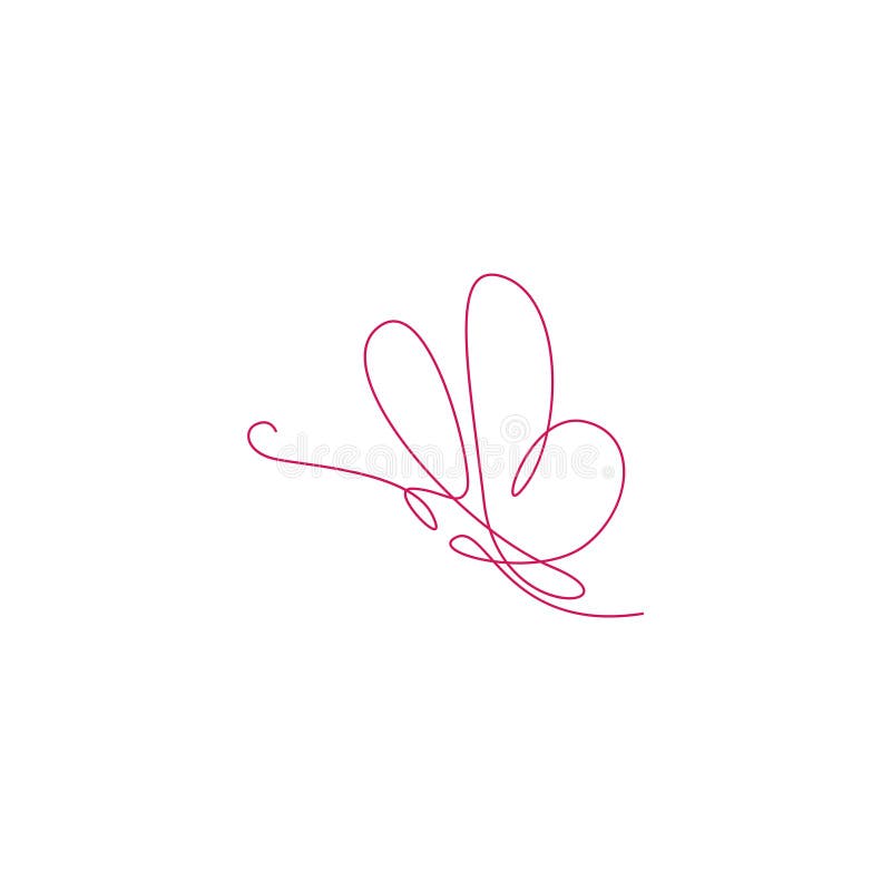 Butterfly Line Art Image Illustration Template Stock Illustration ...