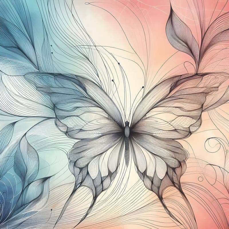 12 a Butterfly Line Art and Paste Bundle Stock Illustration ...