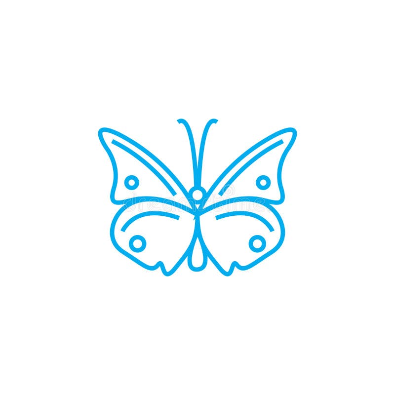 Butterfly Linear Icon Concept. Butterfly Line Vector Sign, Symbol ...