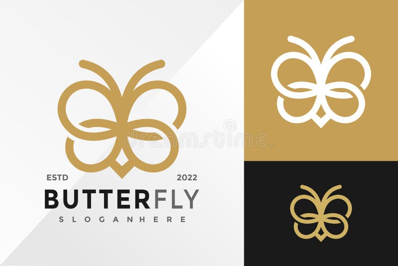 Butterfly Line Logo Design Vector Illustration Template Stock ...
