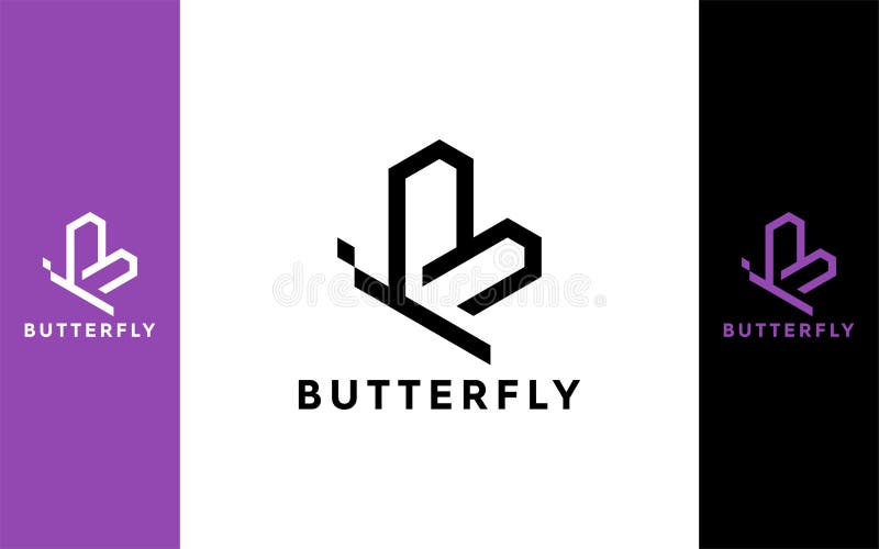 Butterfly Line Side View Hexagon Logo Vector Simple and Modern Design ...