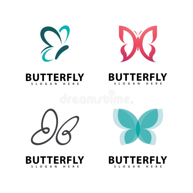 Butterfly Logo Design Template Vector Illustration Stock Vector ...