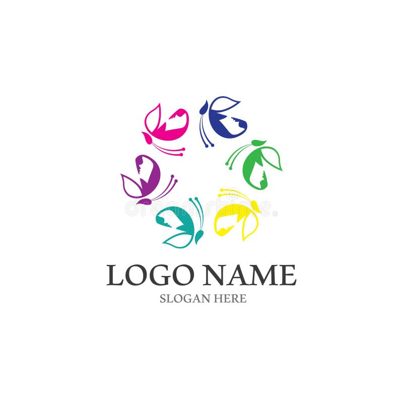 Butterfly Logo Template Icon Design Stock Vector - Illustration of ...