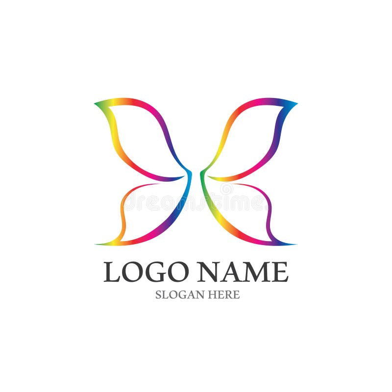 Butterfly Logo Template Icon Design Stock Vector - Illustration of ...