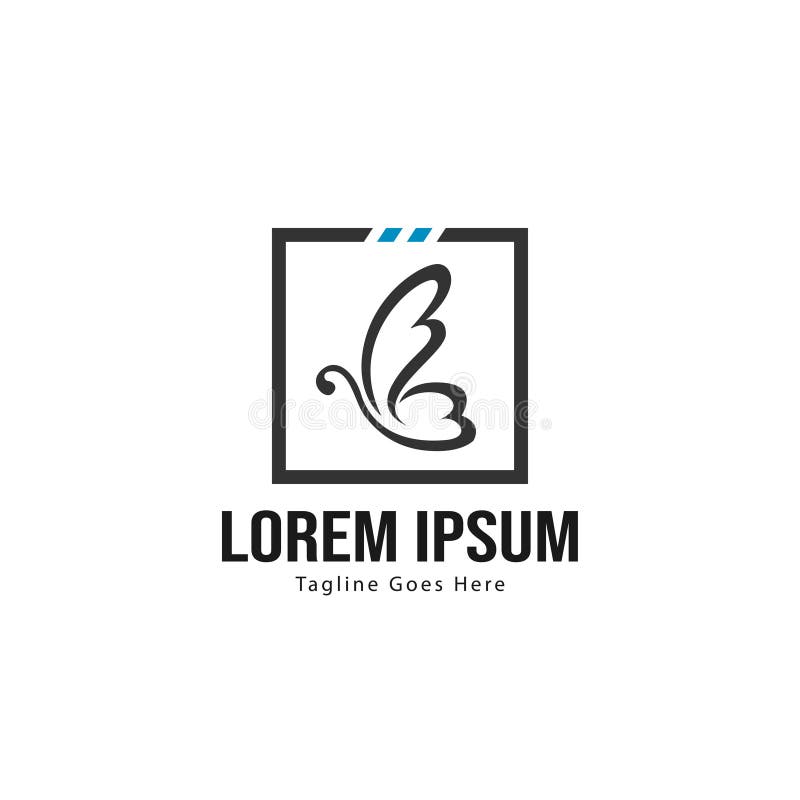 Butterfly Logo Template Design. Minimalist Butterfly Logo with Modern ...