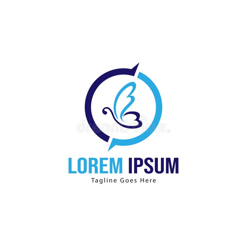 Butterfly Logo Template Design. Minimalist Butterfly Logo with Modern ...