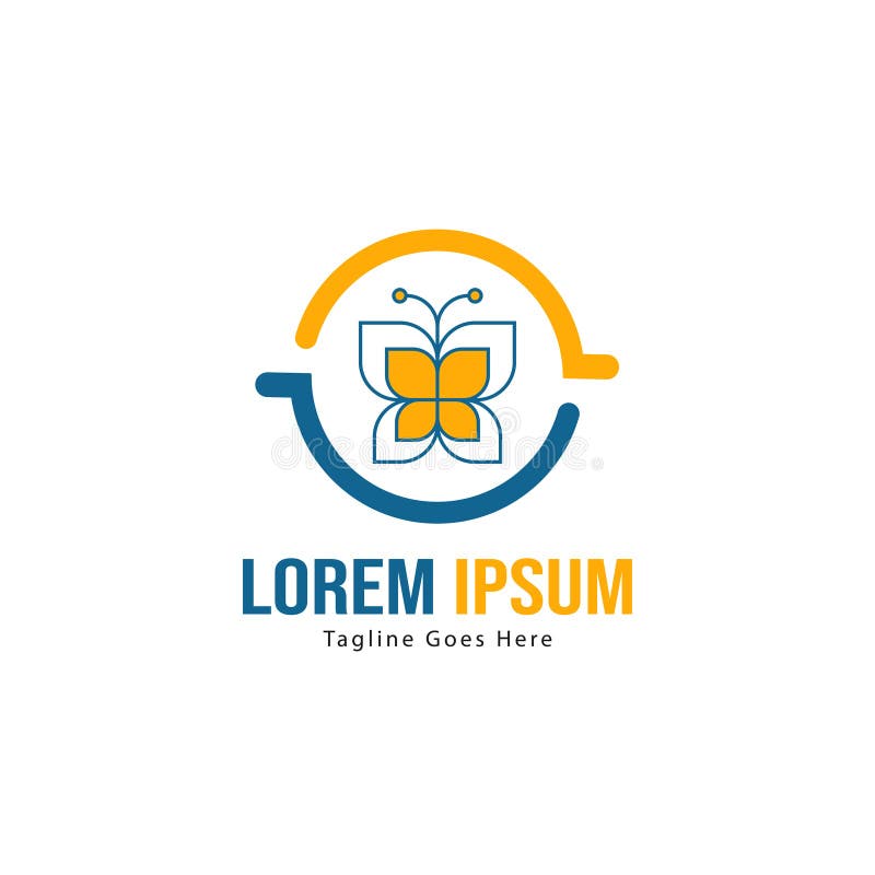 Butterfly Logo Template Design. Minimalist Butterfly Logo with Modern ...