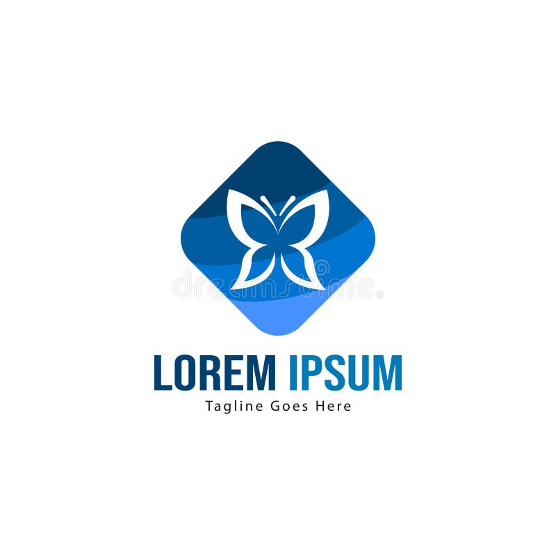 Butterfly Logo Template Design. Butterfly Logo with Modern Frame Stock ...