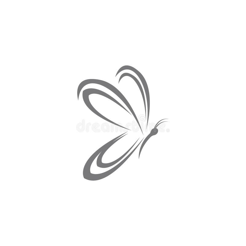 Butterfly Logo Template Vector Icon Illustration Stock Vector