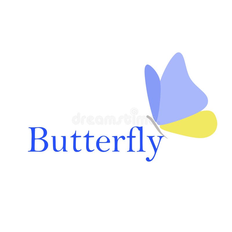 The Blue and Yellow Butterfly Logo Stock Vector - Illustration of ...
