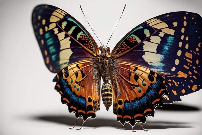 A Butterfly with a Long Wing is Shown in the Image, it is Orange and ...